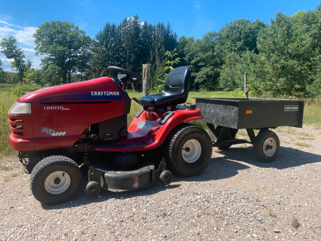 Craftsman riding mower lawn tractor lawnmower dump trailer - Good ...