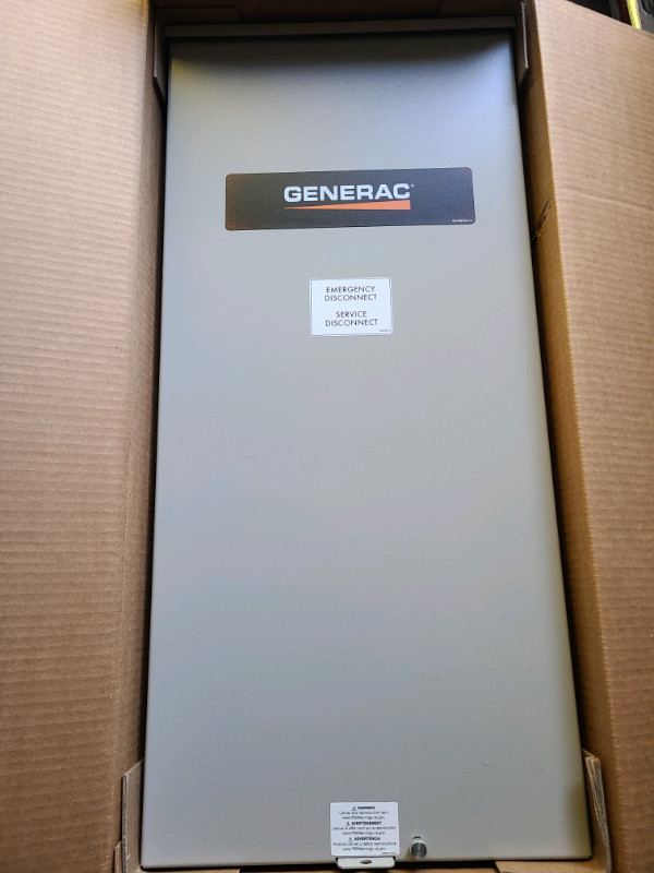 Generac 200A Rated Automatic Transfer Switch for Generator - Brand new ...