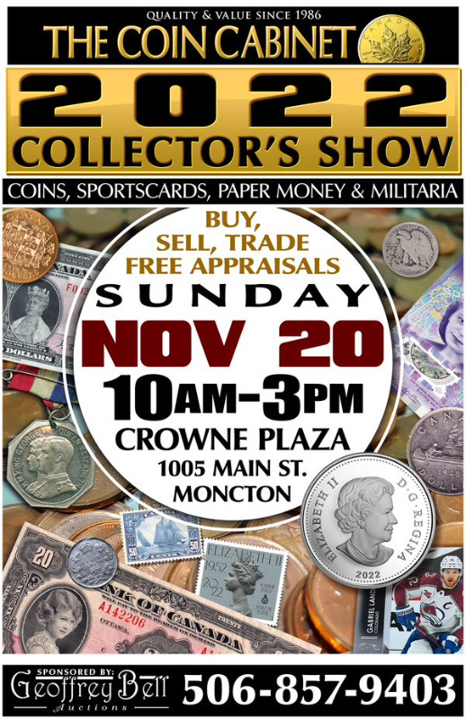 2022 Annual Coin Cabinet Collector Show November 20 | Arts ...