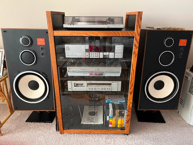 Akai Stereo system old school complete with speakers stands - Mid 80s ...