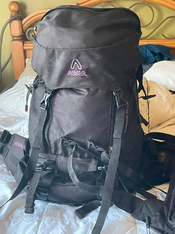 Sac a dos Backpack Asolo accounter 60 litres elle noir et rose - P Sac ...