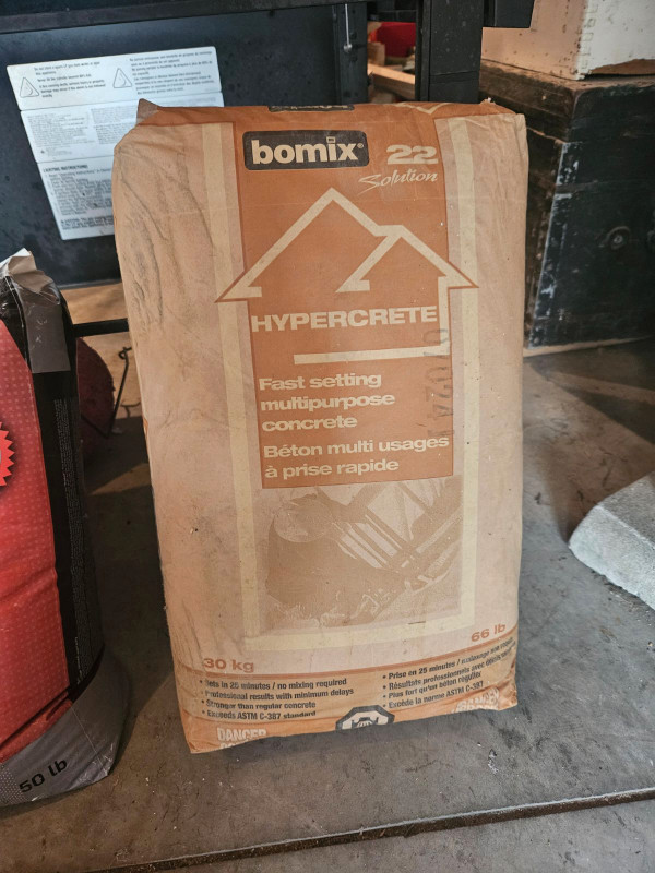 Sac de beton hypercrete de Bomix 30 kg - 1 sac de 30 kgUsages multiples ...