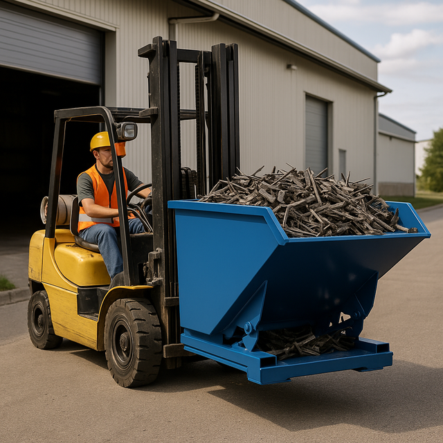 SELF DUMPING HOPPERS TIPPER BIN HOPPER BIN FORKLIFT TIP BINS ...